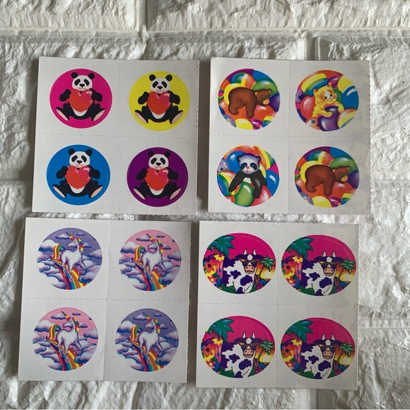 Lisa Frank | Other | Vintage Lisa Frank Sticker Sheet Lot | Poshmark